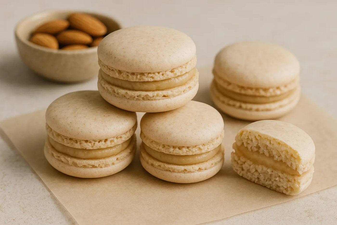 Vegane Protein-Macarons mit Cashewcreme – edel & eiweißreich